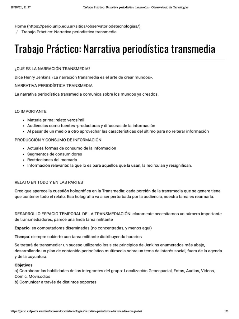 Principios Transmedia | PDF | Arte
