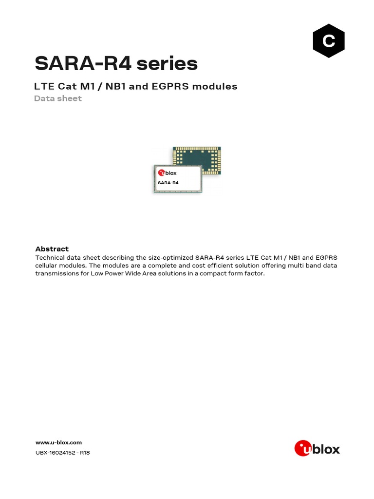 Arduino_SARA-R4_DataSheet_(UBX-16024152) | PDF | File Transfer Protocol | I Pv6