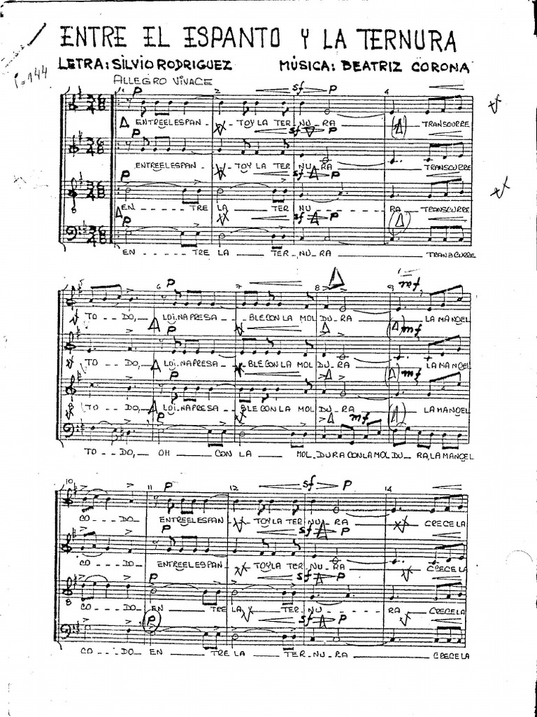 04 Entre El Espanto y La Ternura - Silvio Rodriguez, Beatriz Corona | PDF