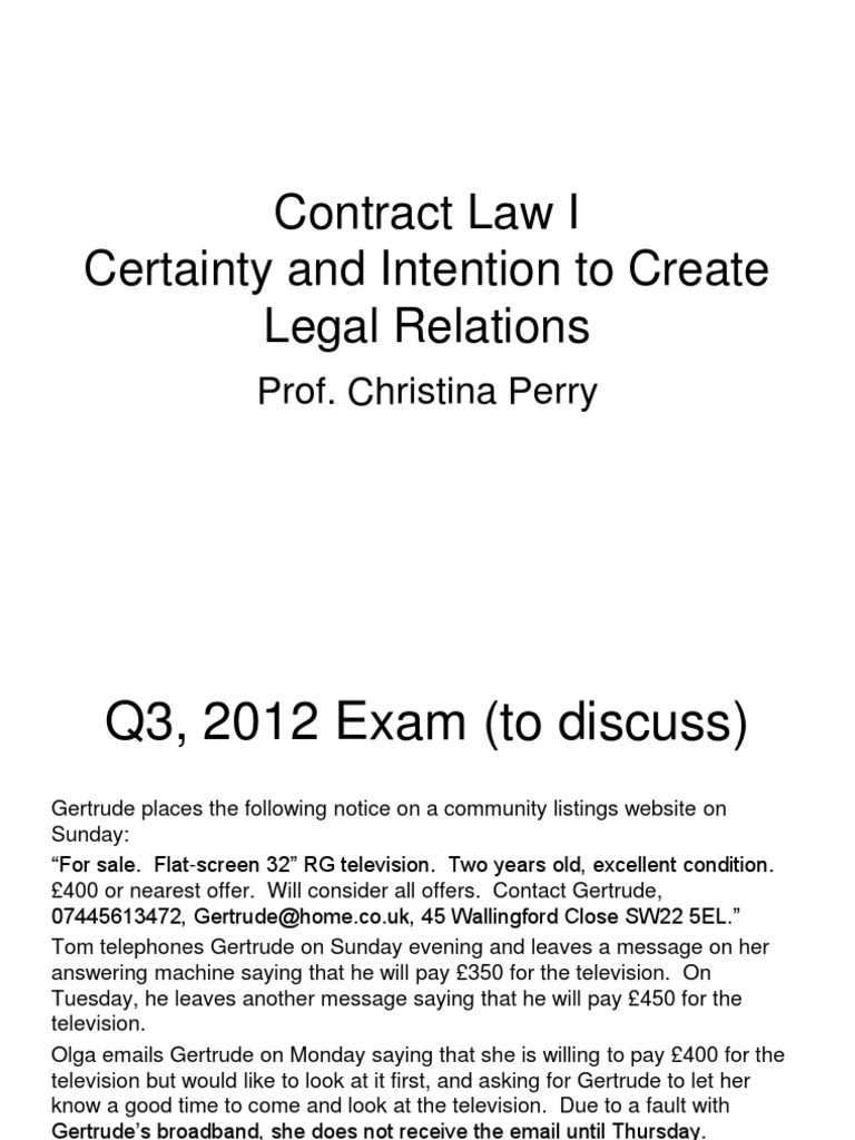Contract Law | PDF | Contractual Term | Law Of Obligations Contract Law | PDF | Contractual Term | Law Of Obligations