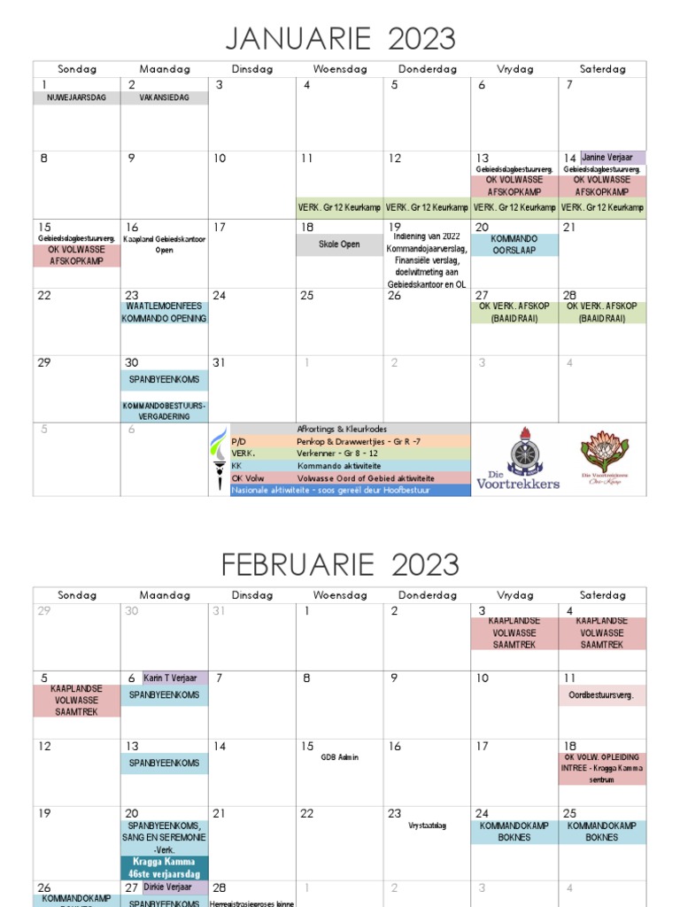 Kragga Kamma Jaarprogram 2023 | PDF