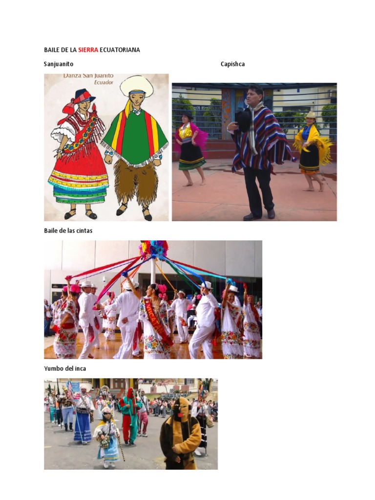 Danzas Tradicionales de la Sierra Ecuatoriana | PDF