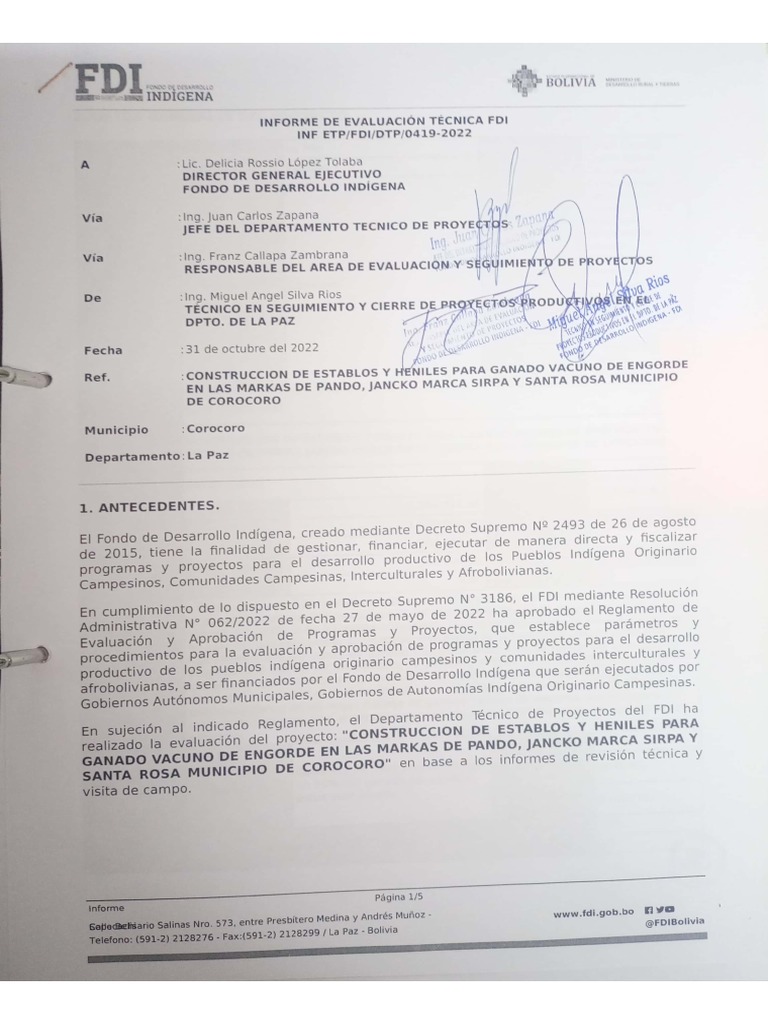 11 - Intforme de Evaluación Del EDTP - GAM COROCORO | PDF