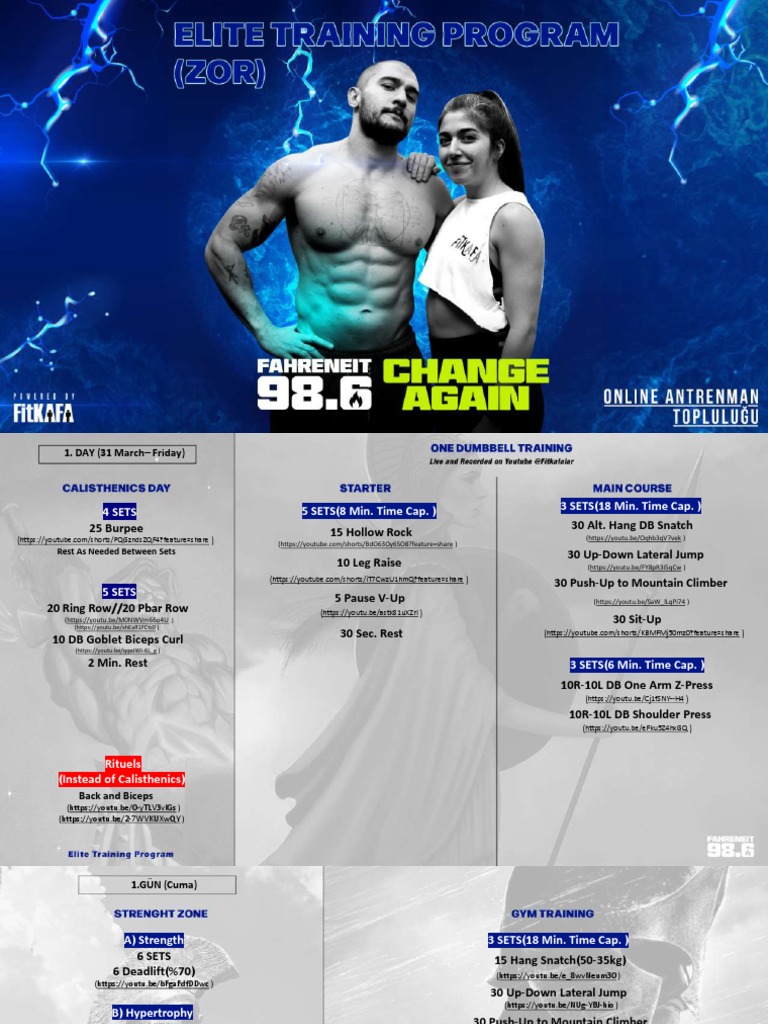 F98.6 Antrenman Programi | PDF | Weight Training | Strength Training