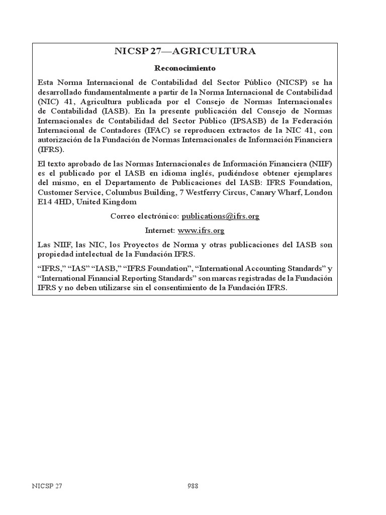 Nicsp27 2020 | PDF | normas internacionales de INFORMACION FINANCIERA ...