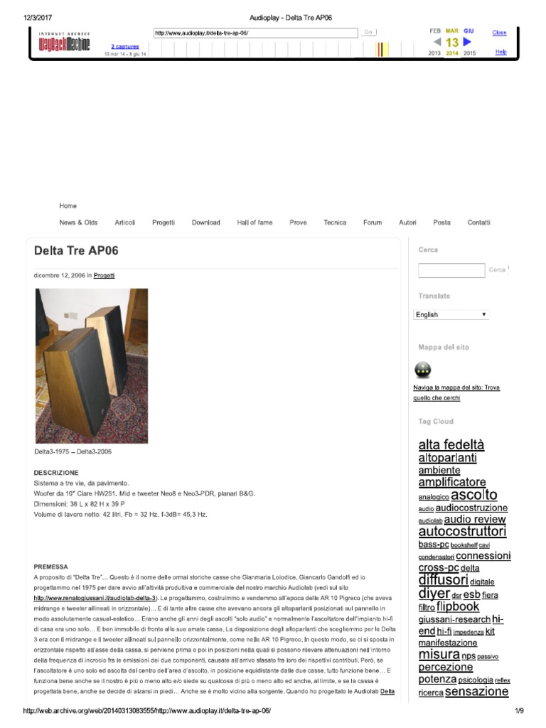 Audioplay - Delta Tre AP06 | PDF