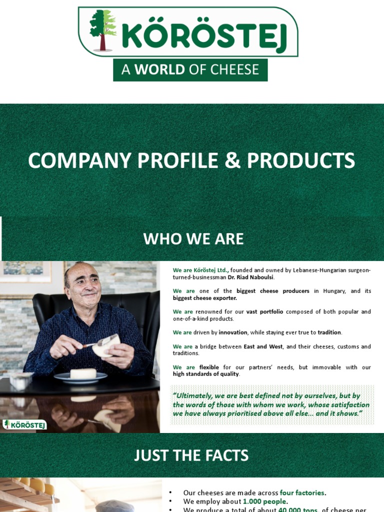 A World of Cheese: Company Profile & Products | PDF | Hungary | Cyprus