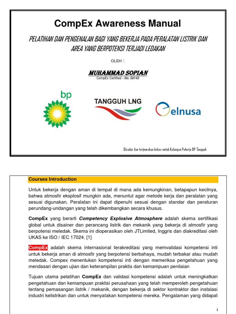 Compex Awareness Manual-Bahasa | PDF