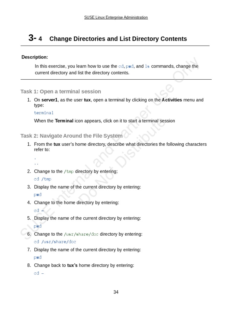 SLE201v15 Lab Exercise 3.4 | PDF | Directory (Computing) | Computer File