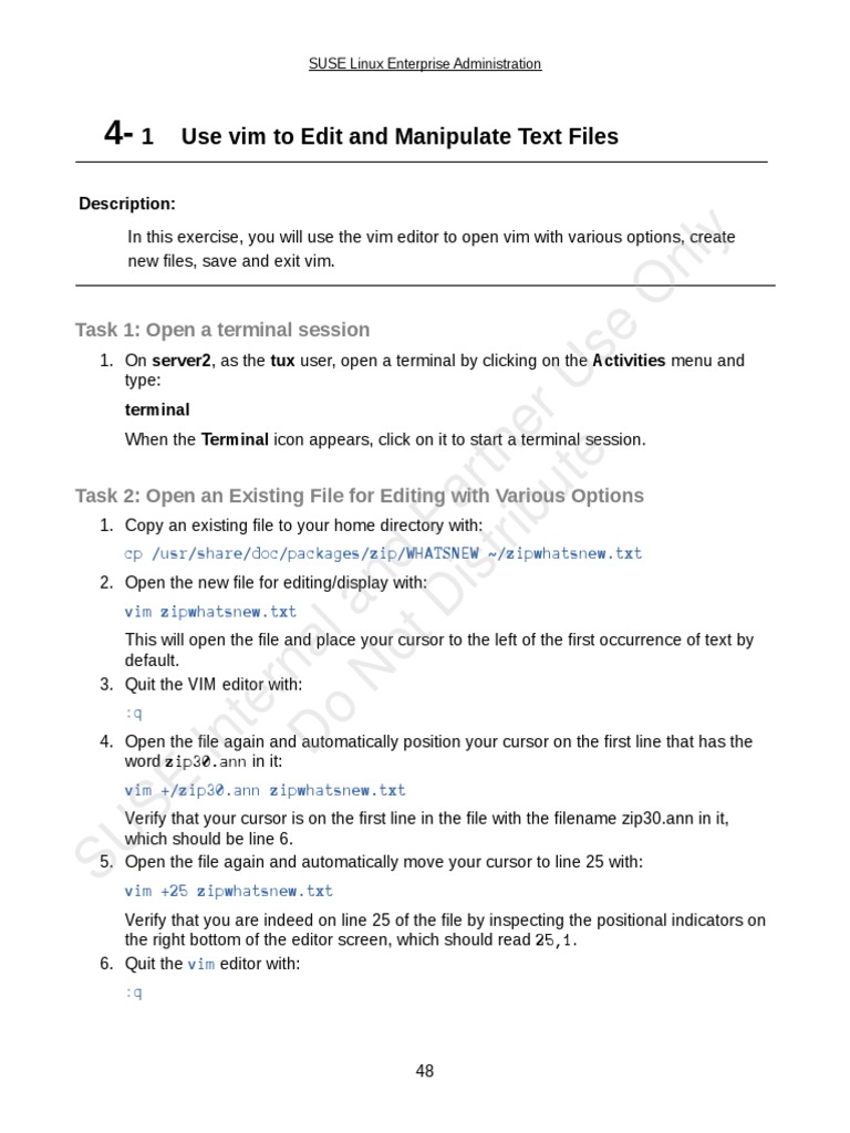 SLE201v15 Lab Exercise 4.1 | PDF | Text File | Computer File SLE201v15 Lab Exercise 4.1 | PDF | Text File | Computer File