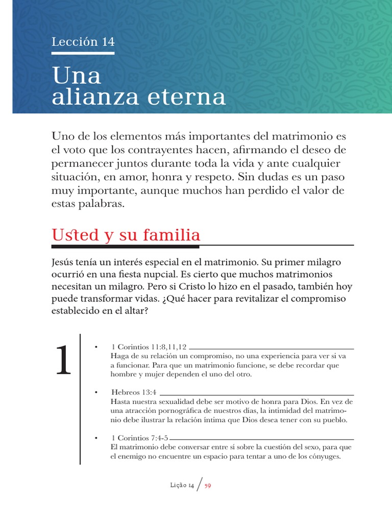 Una alianza eterna: el matrimonio y el compromiso con Dios | PDF
