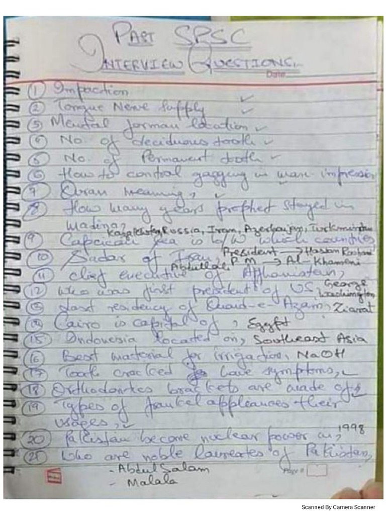 SPSC Interview Questions | PDF