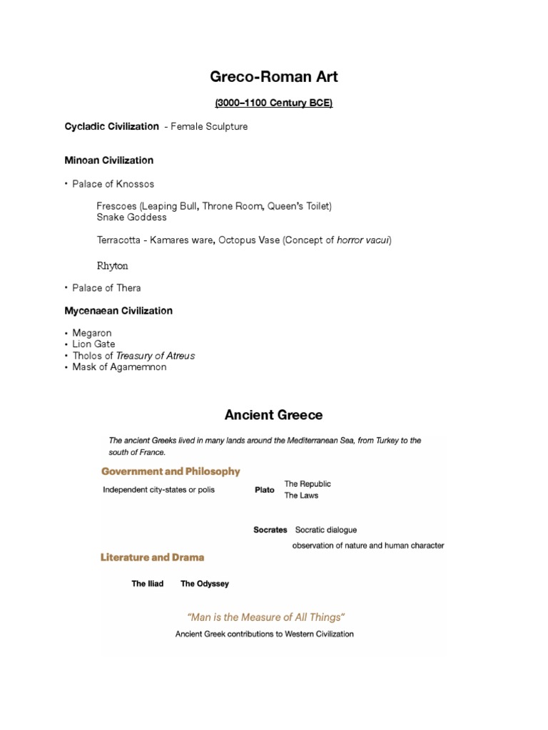 Greek and Roman Art | PDF | Roman Empire | Ancient Rome