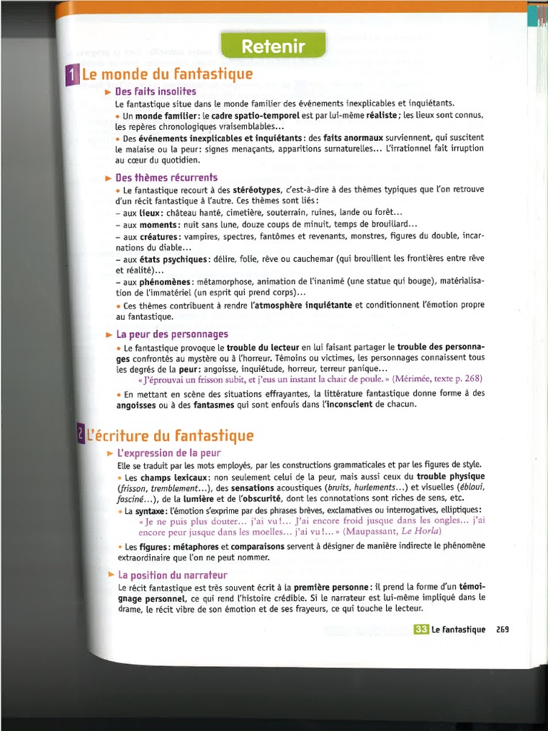 Le registre fantastique en littérature | PDF | Jeunes adultes | Fiction ...