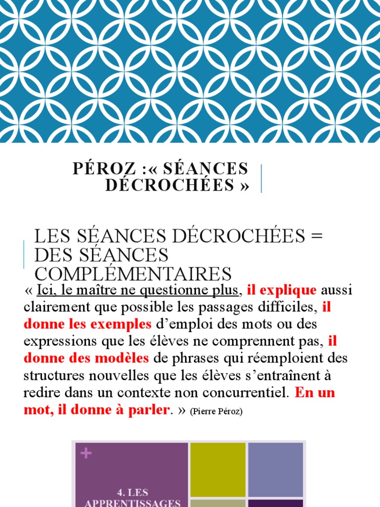 Péroz: Séances Décrochées | PDF | Arts du langage et discipline