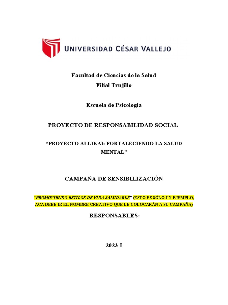 Campaña de Salud Mental Allikai | PDF