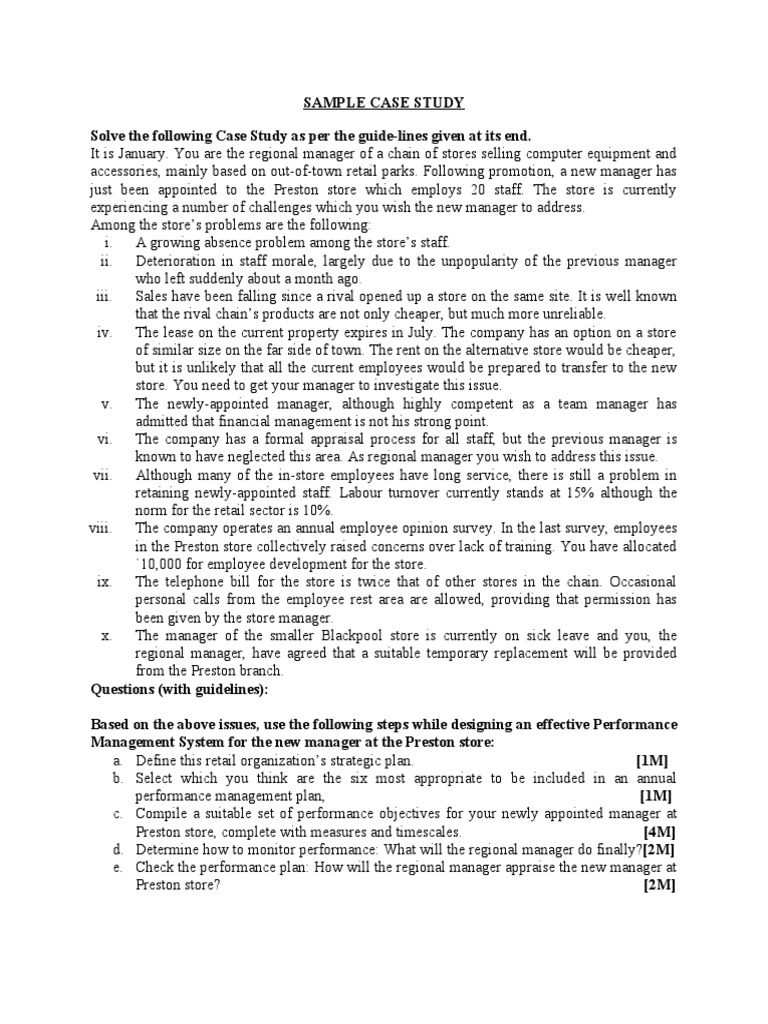 Sample Case Study & Solution | PDF | Business | Economies