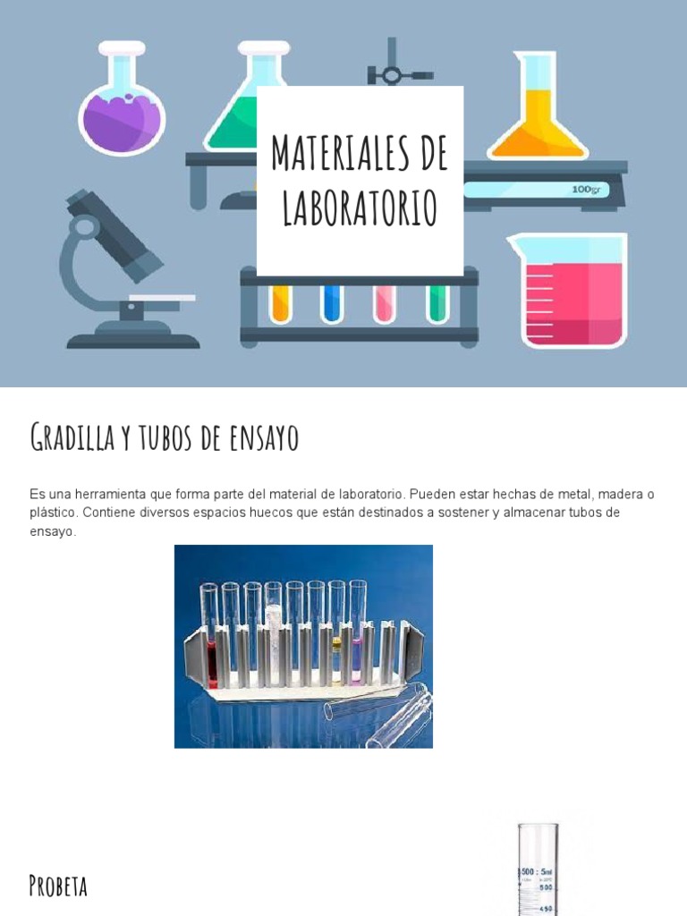 Materiales de Laboratorio Presentación | PDF | Laboratorios | Química