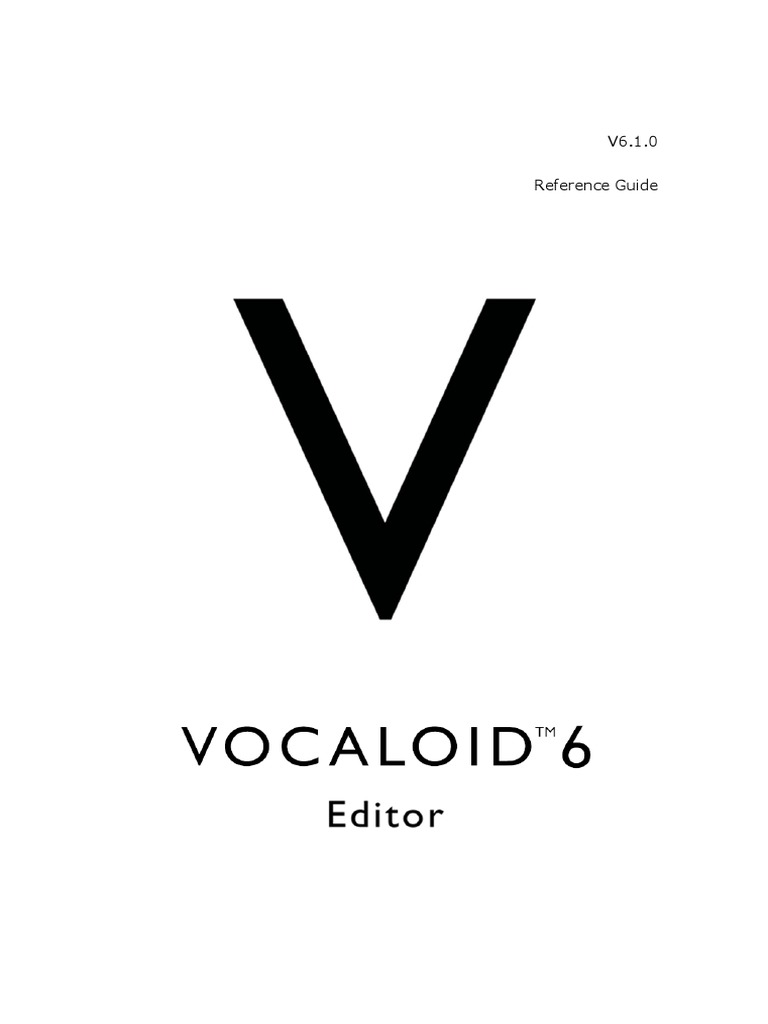 VOCALOID 6 Reference Manual ENG | PDF | Software | System Software