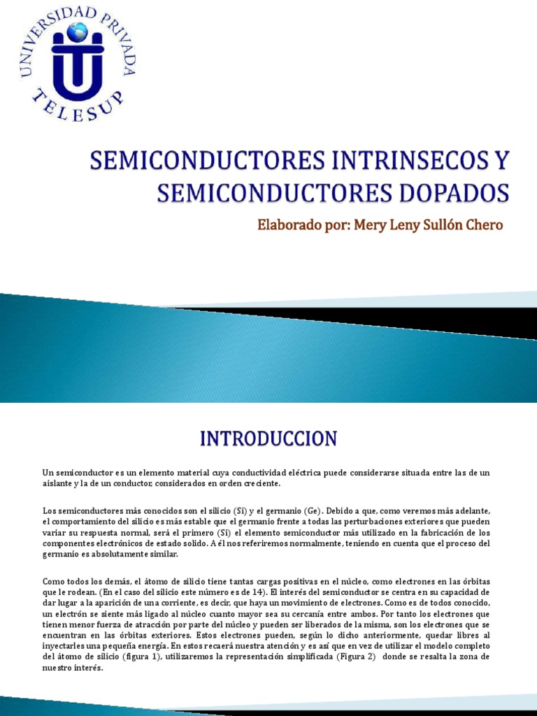 Introducción a los Semiconductores | PDF | Semiconductores | Dopaje (semiconductor)