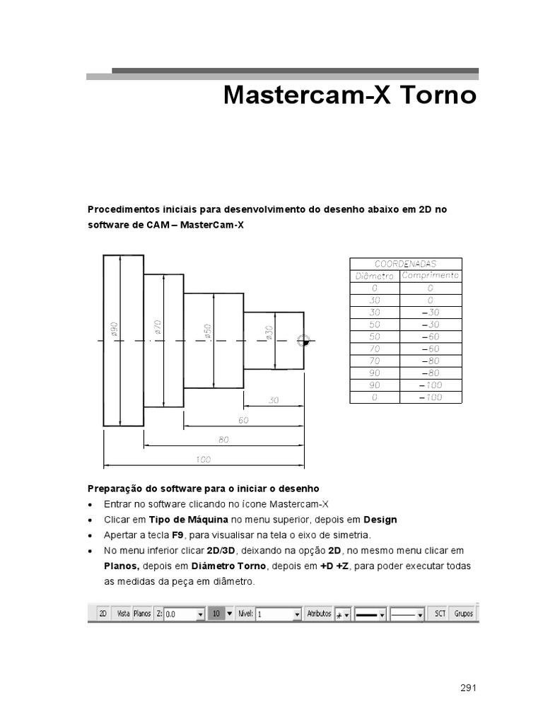 Apostila - Mastercam - EXERCÍCIOS - AUMIR | PDF