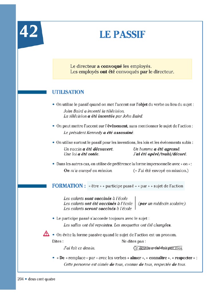 Le Passif - FLE - A2/B1 | PDF