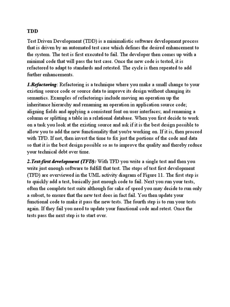 TDD Minimalistic Process Driven Tests | PDF | Test Driven Development ...