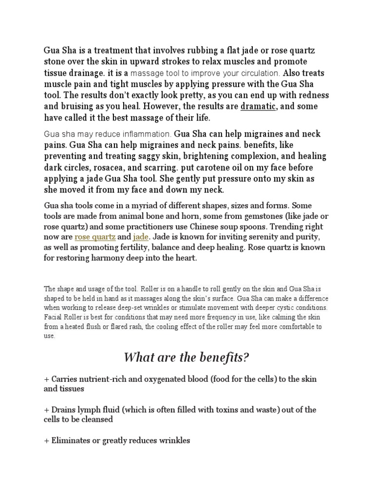 Gua Sha Pdf Massage Face
