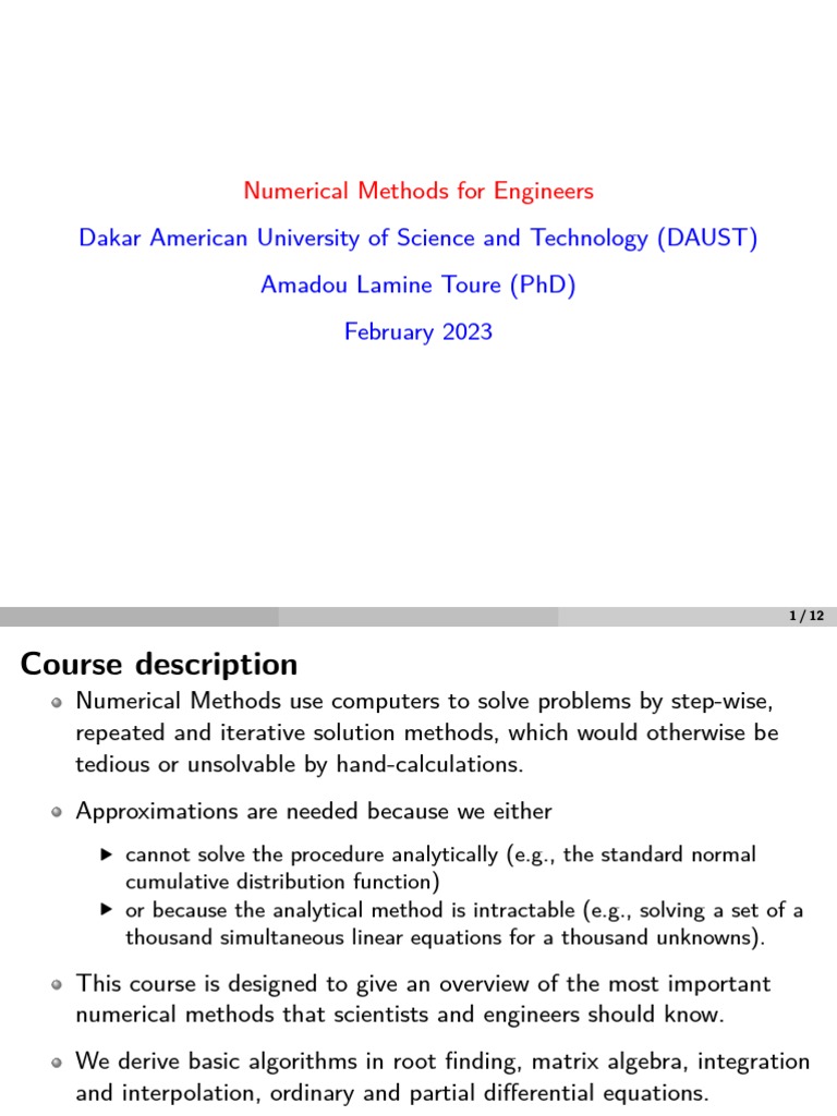 Numerical Intro Pdf Numerical Analysis Equations 