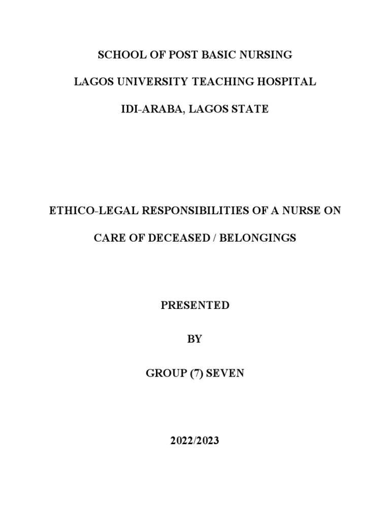 Nurse Responsibilities in End-of-Life Care | PDF | Death | Nursing