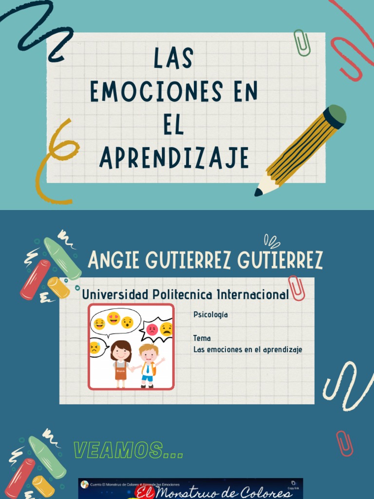 LAS Emociones en EL Aprendizaje | PDF | Las emociones | Aprendizaje