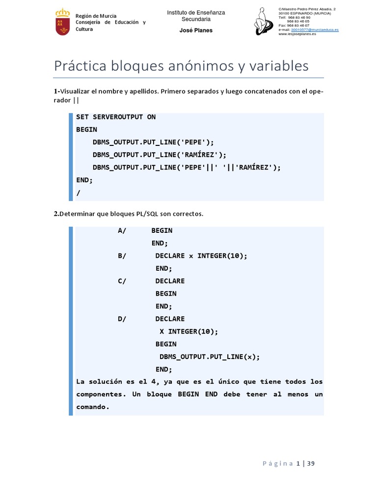 PLSQL Esquema HR | PDF | Pl / Sql | Datos de computadora