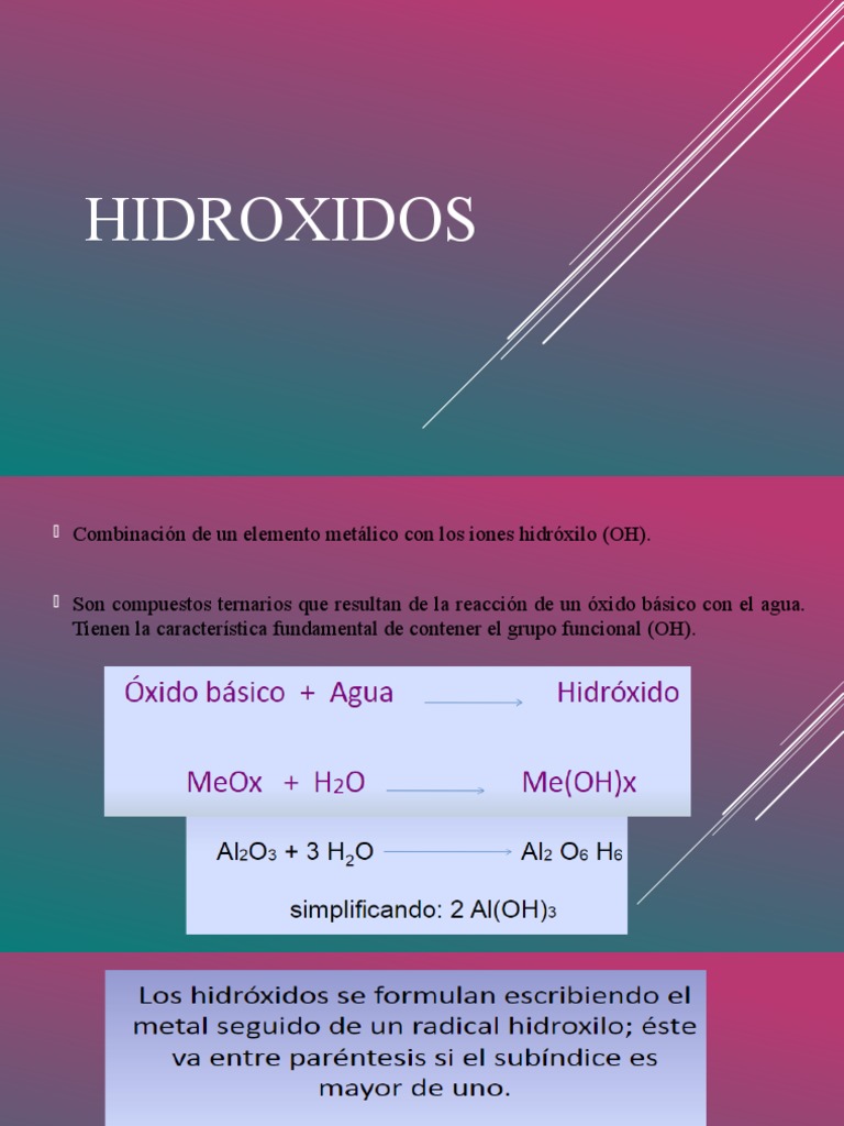 Hidróxidos: Compuestos y Usos Comunes | PDF | Ciencia y matemáticas