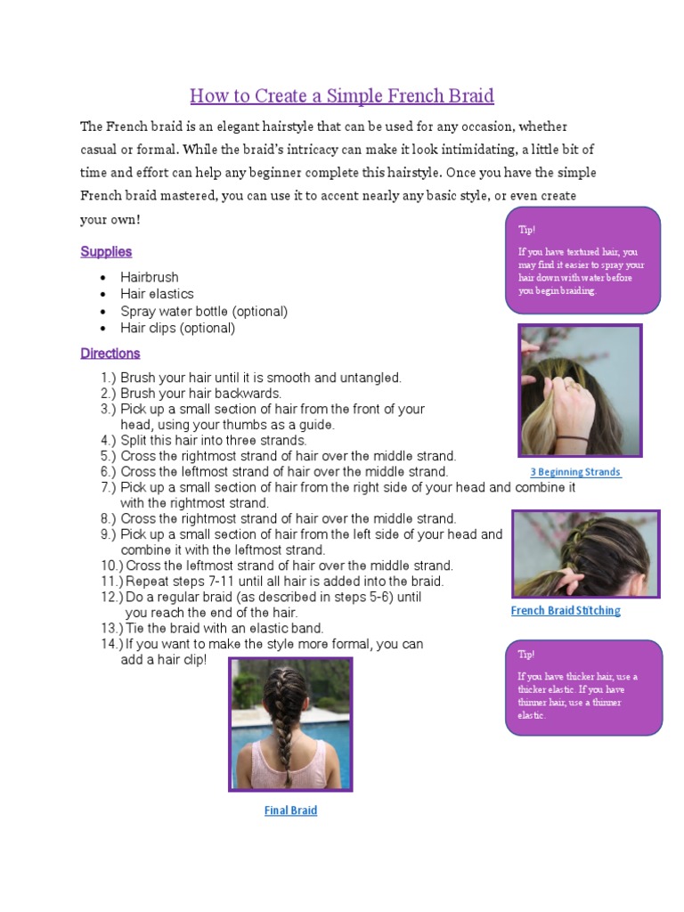 Instructions Finished Version | PDF | Hairstyle | Hair