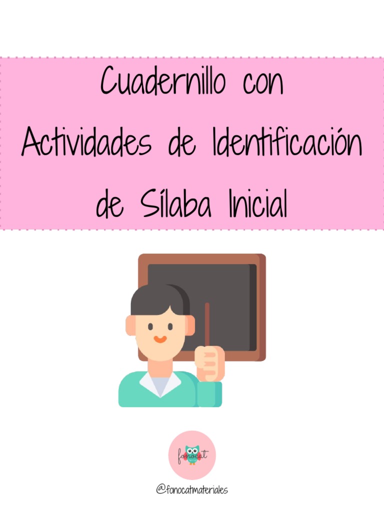 Cuadernillo de Sílaba Inicial | PDF | Artes del Lenguaje y Comunicación