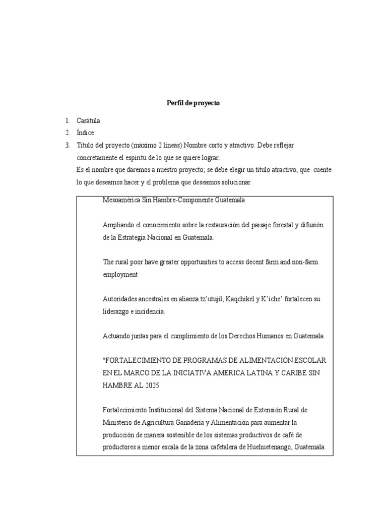 Perfil - Proyecto TICO | PDF | Guatemala | Presupuesto