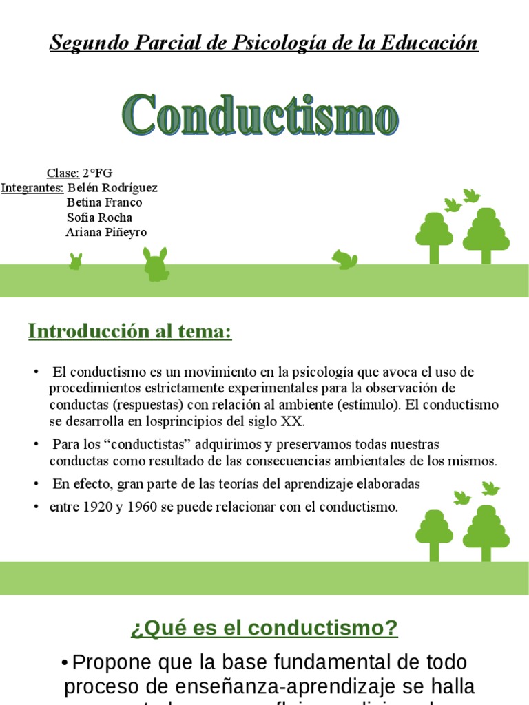 Conductivismo | PDF | Behaviorismo | Sicología