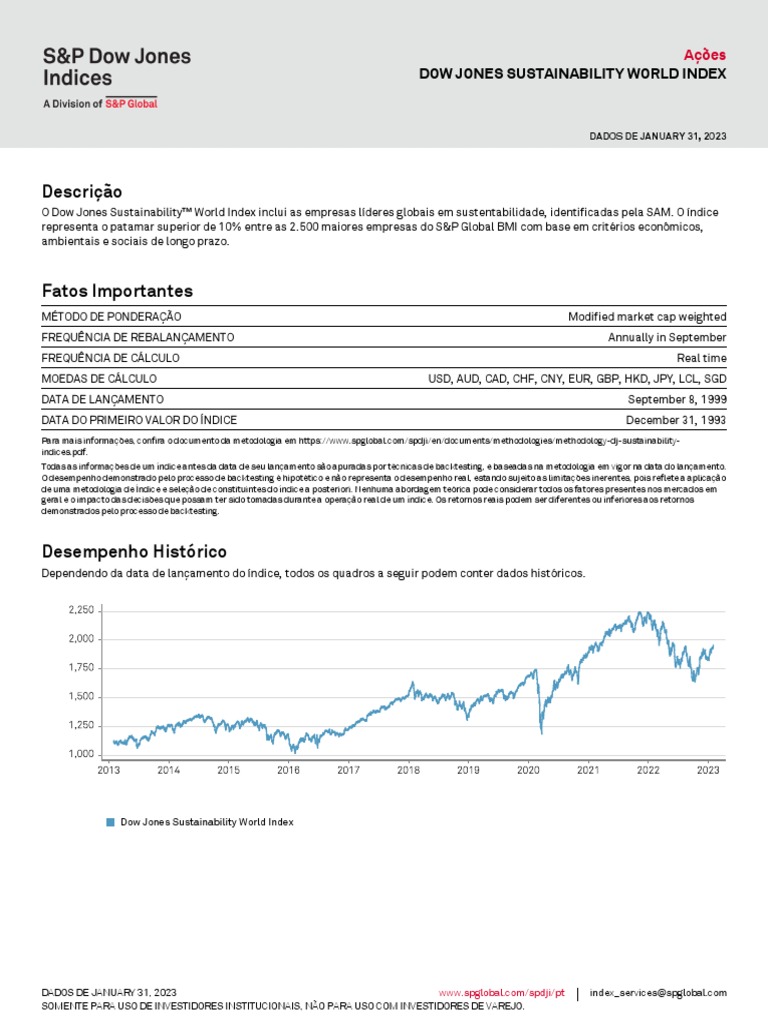 Fs Dow Jones Sustainability World Index | PDF | Investimentos | Média ...