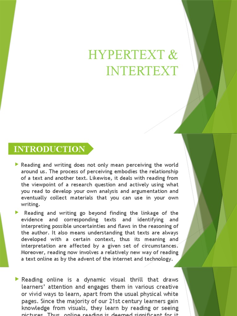 Explore Hypertext & Intertextuality with Online Poems | PDF | World Wide Web | Internet & Web