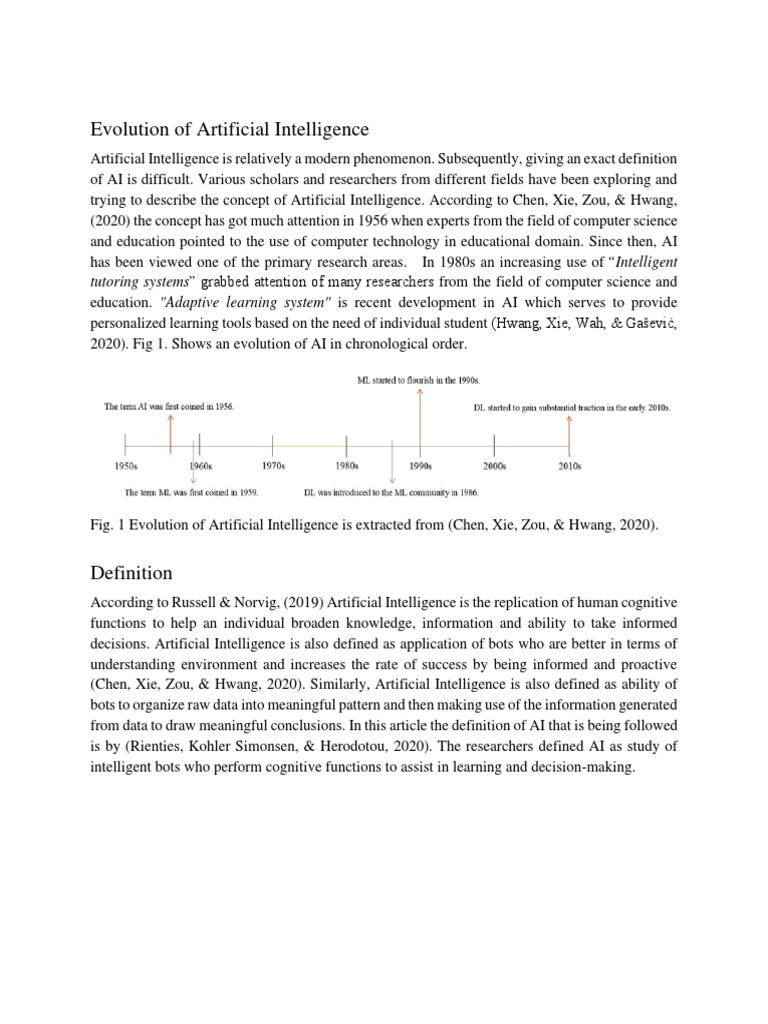 Evolution of Artificial Intelligence | PDF | Artificial Intelligence ...