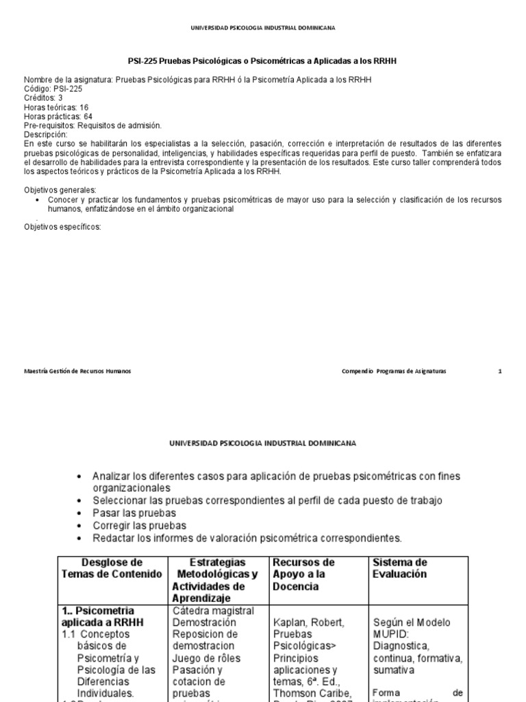 Asignatura-Psi-225 - Pruebas Psicologicas Aplicadas A RR - Hh-Maestria ... Asignatura-Psi-225 - Pruebas Psicologicas Aplicadas A RR - Hh-Maestria ...