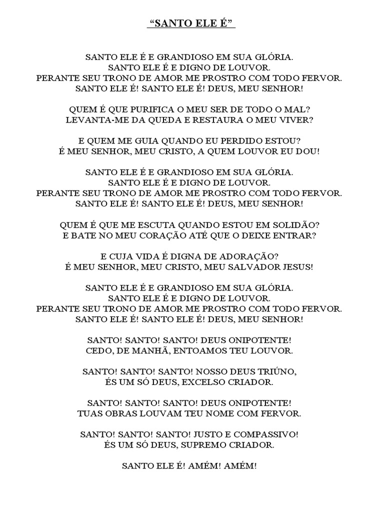 Santo Ele e | PDF