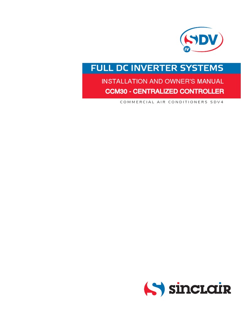 Sinclair I and Um Controller Ccm30 en | PDF | Computer Network | Electrical Wiring