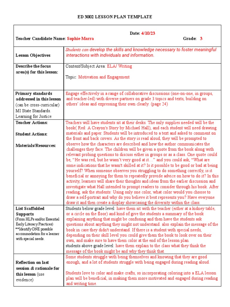 Lesson Plan | PDF | Teachers | Lesson Plan