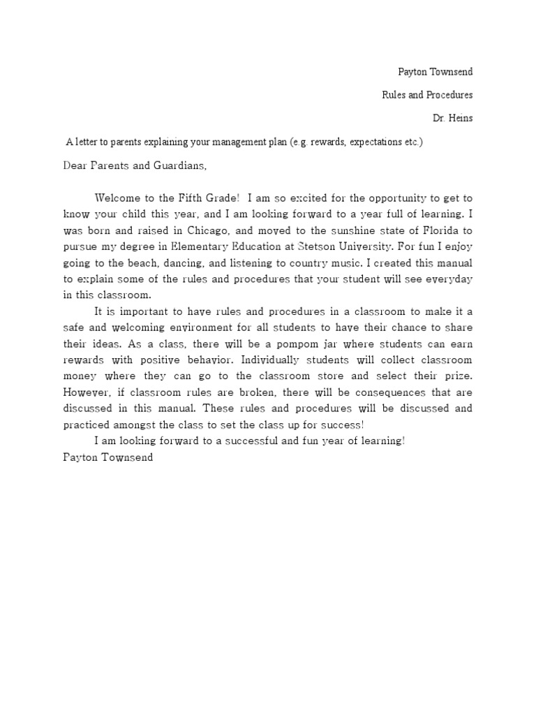 Rules and Procedures 1 | PDF | Classroom | Teachers