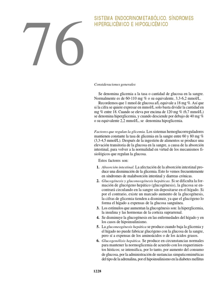 Glicemia: Regulación y Trastornos | PDF | Hipoglucemia | Diabetes