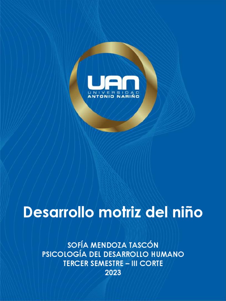 Sofía Mendoza-Desarrollo Motriz Del Niño | PDF | Percepción | Ciencia cognitiva
