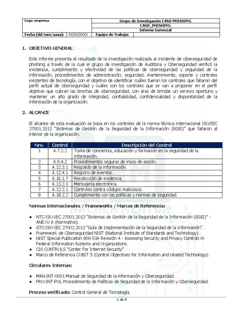 Informe de Auditoría | PDF | Seguridad | La seguridad informática