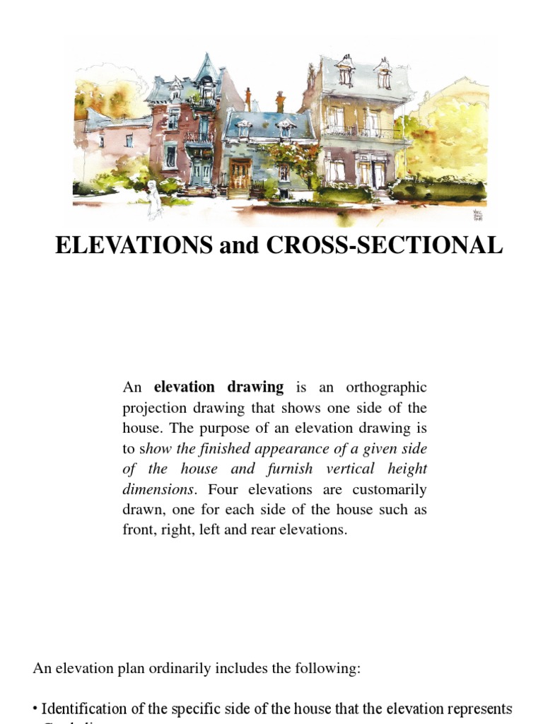 Elevations and Cross-Sectional | PDF | Art