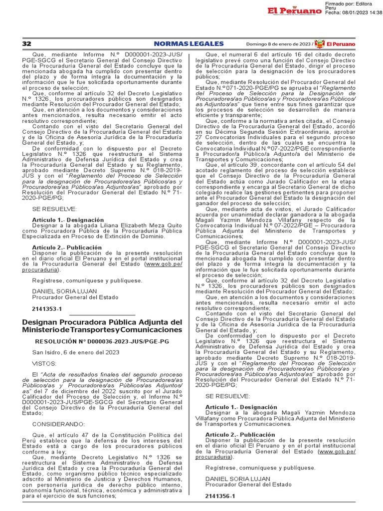 Exp. 11337-2022-0-0401-JR-PE-02 - Anexo - 63171-2023 | PDF | Estado (política) | Gobernancia